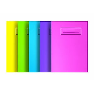 Silvine NBA5BT A5 Bright Exercise Notebook - Assorted Colours (Pack of 20)