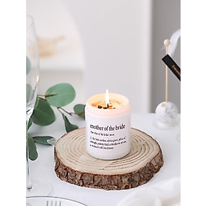 Mother of The Bride Candle, Wedding Gift for Mother of The Bride, Wedding Gifts for Mother-in-Law, Vanilla & Lavender Scented Candles with Crystal