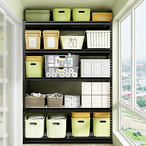 WORKPRO 5-Tier Heavy Duty Metal Shelving Unit, 48”W x 24”D x 72”H, Adjustable Storage Rack, 4000 lbs Total Load Capacity, Ideal for Garage, Basement, Warehouse, Workshop