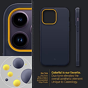 Caseology Nano Pop Mag Silicone Case [Built-in Magnet] Designed for Magsafe Compatible with iPhone 14 Pro Case 5G (2022) - Blueberry Navy