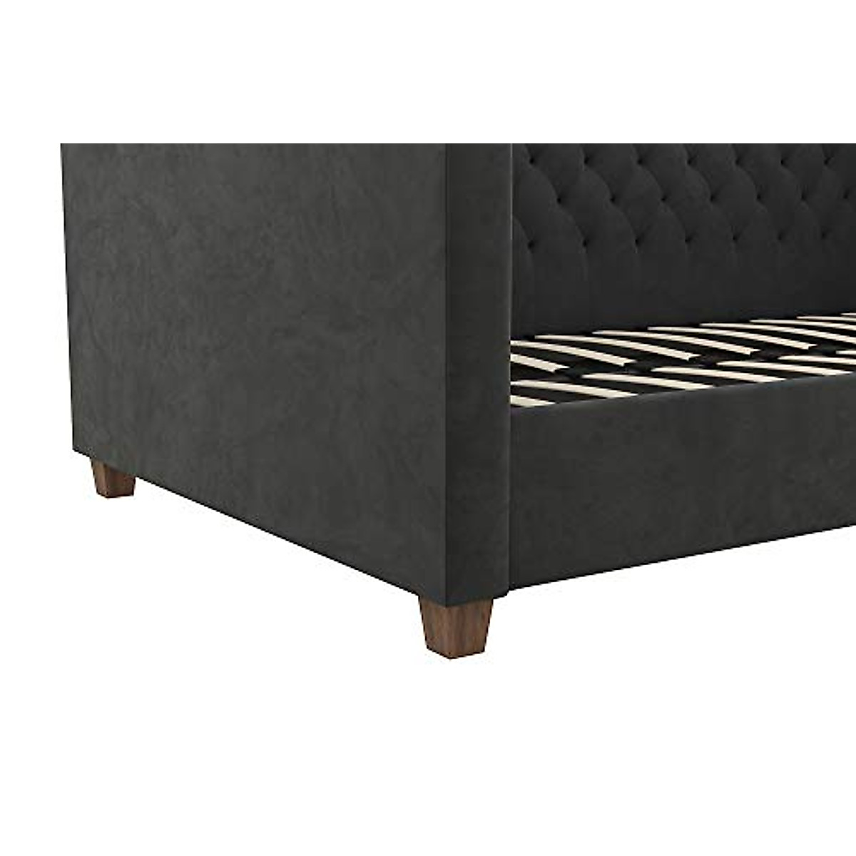 DHP Jordyn Diamond Tufted Upholstered Daybed/ Sofa Bed, Twin Size Frame, Gray Velvet