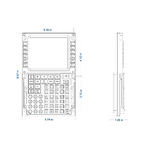 SYDYSOSO COCKPITMASTER Flight Simulator Mode Control Panel CS 737X CDU, Delicate and Durable Flight Multi Panel, Flight Simulator Cockpit with High-resolution LCD Display