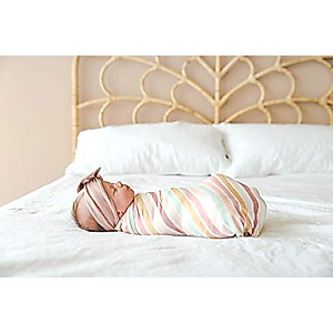 Copper Pearl Large Premium Knit Baby Swaddle Receiving Blanket Belle