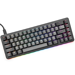 Drop ALT Mechanical Keyboard — 65% (67 Key) Gaming Keyboard, Hot-Swap Switches, Programmable Macros, RGB LED Backlighting, USB-C, Doubleshot PBT, Aluminum Frame (Kaihua Box White, Black)