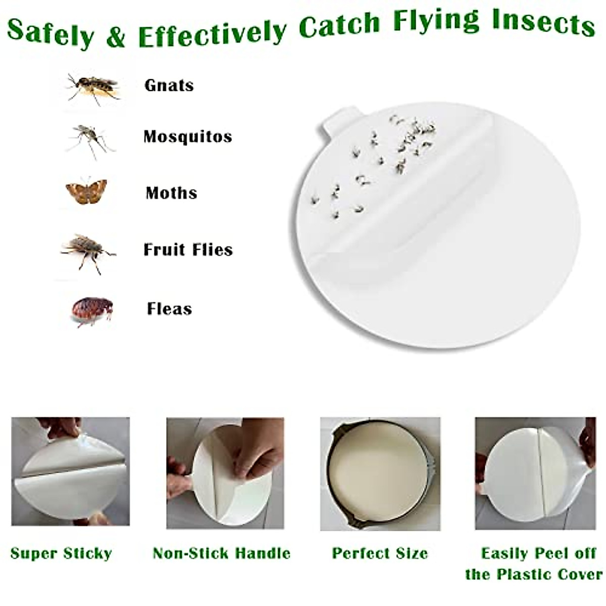 15PCS Flea Trap Refills, 7.1 in Flea Trap Refill Discs Replacement Glue Boards Fits Most Model of Indoor Flea Killer Fly Killer Insect Trap, Fly Trap Refill Glue Pads