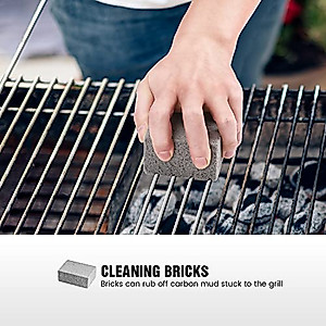 GoXteam 31pcs Griddle Cleaning Kit for Blackstone,Blackstone Cleaning kit,Blackstone Grills Accessories 1 Cleaning Handle,25pcs Scouring Pads,4 Cleaning Bricks,Griddle Scrapers