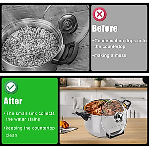 PEUTIER Slow Cooker Lid Holder for Crock Pot, Stainless Steel Lid Holder Kitchen Pot Organizer Hand Free Pan Pot Lid Rack for Bracket Keeping Countertops Clean Rack Accessories