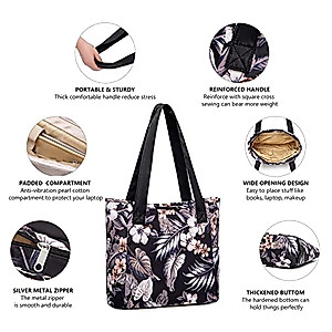 Muzale Women Tote Bag - Laptop Tote Bag with Zipper Pocket Lightweight Shoulder Bag Handbag Purse for Work Gym Beach Travel