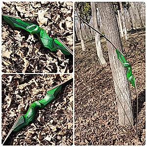 Black Hunter Archery Recurve Bow 60" Right Hand Hunting Takedown Bow Set 20-60 lbs Adults Archery Suitable for Practice Competition