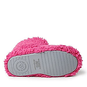 Dearfoams Kids Tate Washable Fuzzy Bootie Slipper, Paradise Pink, US 7-8 Unisex Toddler