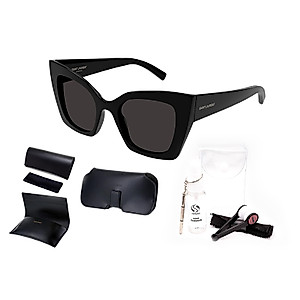 SAINT LAURENT SL 552 Cat-Eye shape Sunglasses + Bundle with eSHADES Luxury Eyewear Kit