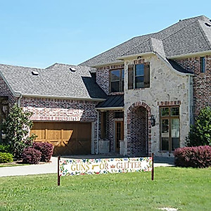 Guns Or Glitter Gender Reveal Banner Sign Decorations, Baby Shower Party Backdrop Porch Sign Indoor Outdoor Decor Supplies (9.8x1.6ft)