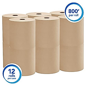 Scott Essential Hard Roll Paper Towels (04142), Natural, 800' / Roll, 12 Rolls / Case, 9,600' / Case