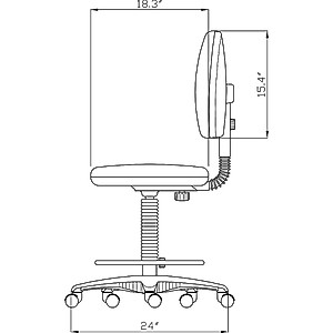 Lorell 80008 Adjustable Multi Task Stool,24-Inch x24-Inch x40-1/2-Inch x50-1/2-Inch ,Black