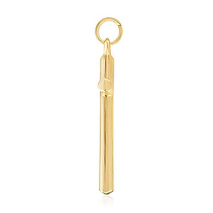 JULIETTE COLLECTION 14K Yellow Gold Rounded Edge Cross Religious Pendant/Charm for Men and Women