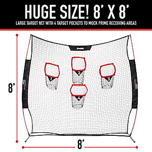 Franklin Sports 8 Foot x 8 Foot Football Accuracy Target – Four Targets – Improve Throwing Skills – Quarterback Training – Football Training
