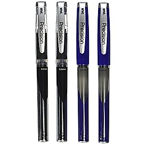 I-N-C R-2 Precision 0.5 Roller Ball Pen, 2 Blue/2 Black