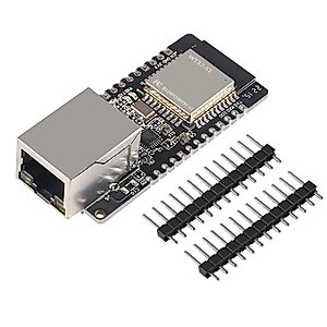 DWEII WT32-ETH01 ESP32 Module Ethernet WiFi Bluetooth Development Board WT32-ETH01 Embedded Serial Port to Ethernet Converter Serial to WiFi&Bluetooth MCU Module Pack of 1
