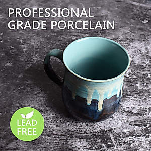 Bosmarlin Large Ceramic Coffee Mug, Big Tea Cup for Office and Home, 21 Oz, Dishwasher and Microwave Safe, 1 PCS