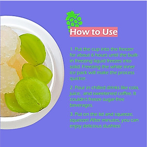 METAXIP Slushies Cup, Slushy Maker Cup, Smoothie Cup, Ice Maker Slushy Machine for Home and Kids, Freezer Cups for Smoothies Cooling and Frozen Magic Cups, Turn Drinks Beverages into Smoothies Quickly