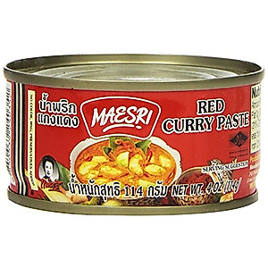 Maesri Thai Red Curry Paste - 4 oz (Pack of 4)