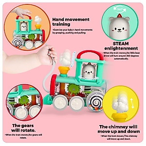 nicknack Baby Pull Toy 6 to 12 Months Toddler Pull Along Toy Train for Boys Birthday Gift Toys
