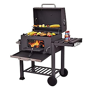 ZLXDP Grill Barbecue Picnic Grills Kebab Stove Charcoal Oven with Waterproof Black BBQ Grills for Yard Garden Outdoor