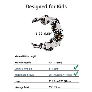 Khxriypha 2 Pack daisy Scrunchie Band Compatible with Gizmo Watch Band Stretchy Fabric Strap for Gizmo Watch Band Replacement Wristband Gizmo Watch 3/2/1 & Gabb Watch 2/1 SyncUP for Girls Kids