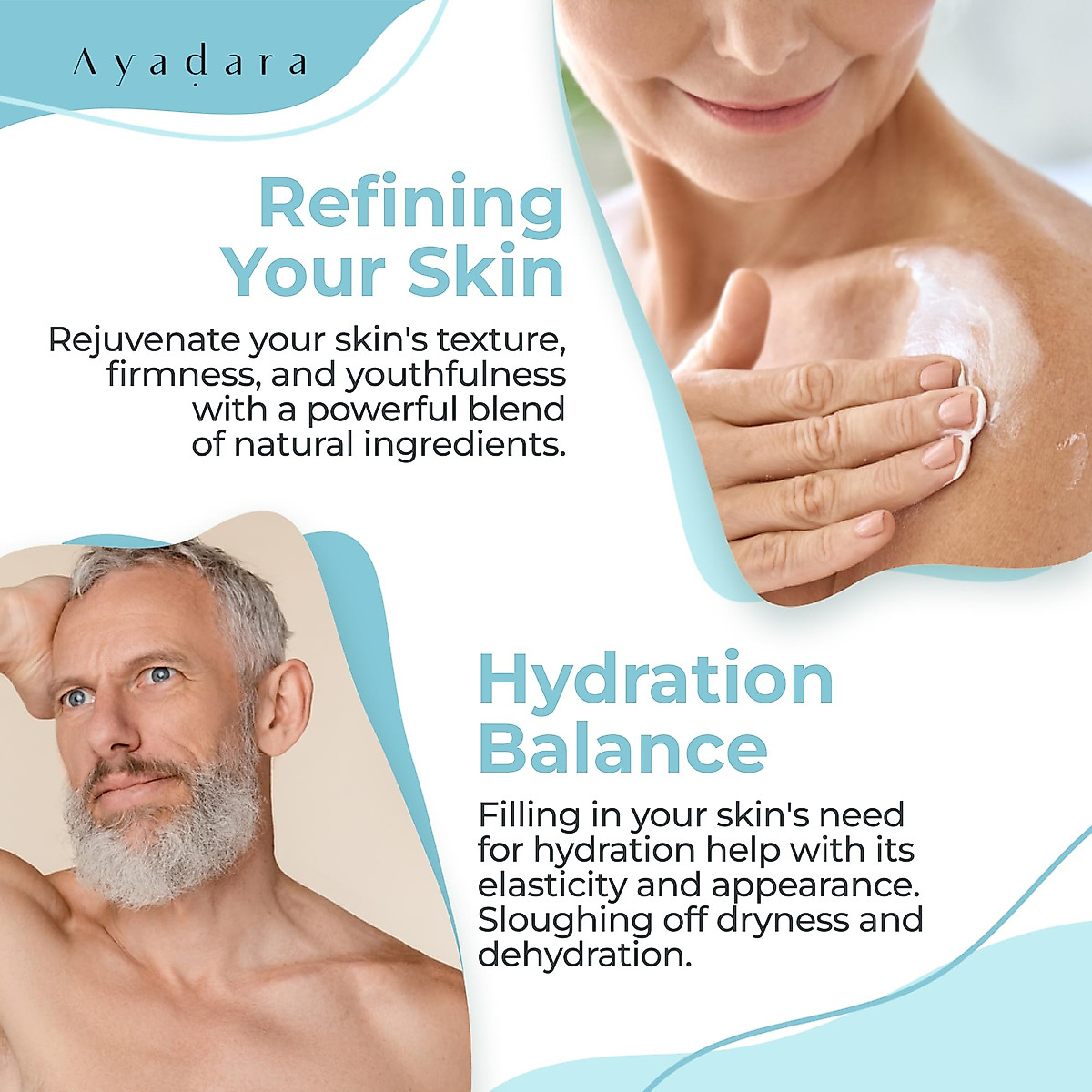 AYADARA Crepey Skin Repair Treatment 8oz, Firming Lotion for Loose Skin, Crepe Corrector Collagen Cream for Body Skin-Tightening, Wrinkle Cream for Face, Neck, Arms and Legs, 500+ Uses