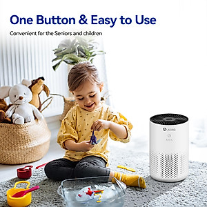 Air Purifiers for Bedroom up to 588 Ft², 20dB Bedroom Air Purifier for Small Room Removes Dust Pets Hair Smoke Odor with Aromatherapy Function(White)