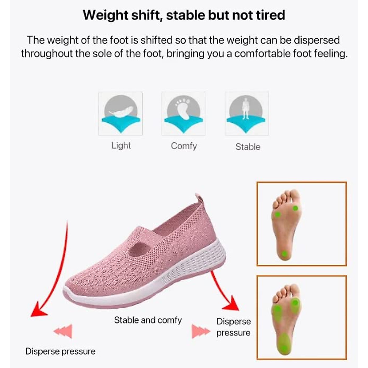 Breathable Soft Sole Orthopedic Casual Shoes,Women's Orthopedic Walking Sneakers (Black,36)