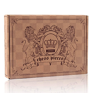 Amerous Chess Pieces, Chessmen with 3.75” King Height, Figure Figurine Chess Pawns for Chess Board Game - Pieces Only