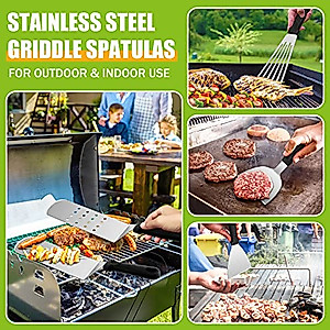 Joyfair 20Pcs Griddle Accessories Kit, Flattop Grill Tool Set with Rectangular Melting Dome, Professional Stainless Steel Spatulas Turners for Outdoor BBQ Teppanyaki Camping Cooking, Dishwasher Safe