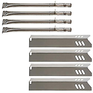Hisencn Grill Burner Tube, Heat Plates Repair kit Replacment for Dyna Glo DGF510SBP, Home Depot Dyna Glo 4 Burner DGF493PNP-D, Better Home and Garden BH15-101-099-02, Backyard, Uniflame Gas Grills