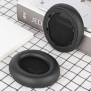 Geekria QuickFit Replacement Ear Pads for Anker Soundcore Life Q20, Q20BT Headphones Earpads, Headset Ear Cushion Repair Parts (Black)