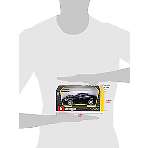 Bburago Diecast Model Car Porsche 911 Carrera S Black with Silver Wheels 1/24 21065