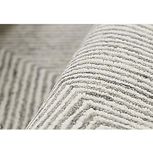 Momeni Charles Wool Hand Tufted Contemporary Indoor Area Rug, Grey, 2'3" X 8' Runner