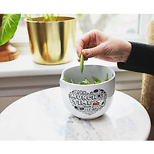 Peanuts "Munch Time" 20-Ounce Ceramic Ramen Bowl and Chopstick Set