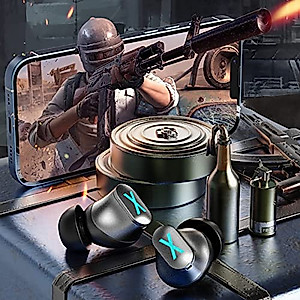 Geva K89 Wireless Earbuds, True TWS Bluetooth 5.3 Headphones Hi-Fi Premium Sound Earphones,Ipx5 Waterproof, CVC8.0 in-Ear Built-in Mic Dual-Mode in-Ear Futuristic Dynamic Style Gaming Earbuds