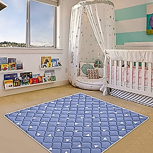 Premium Foam Baby Play Mat,50x50 Play Mat for Playpen, Thicken One-Piece Crawling Mat, Non-Slip Cushioned Baby Playpen Mat for Playing, Baby Playmat Floor Mat for Infants, Babies, Toddlers