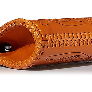 Mauzari Women's Hand Tooled Leather Clutch (Honey)