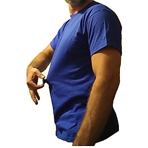 TC Tugger Style T-Shirt Real Wooden Tugging Knob! T.C. TC Tuggers TC Topps Tribute Shirt Blue