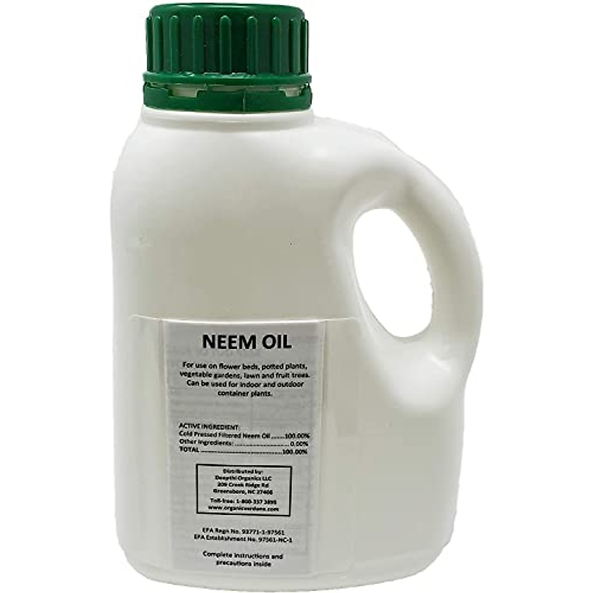 Deepthi Pure Neem Oil for Plants - Concentrated - Cold Pressed - Spray for Indoor Outdoor Garden - 100% Neem Oil - Natural Insecticide – Controls Mildew - 16.9 Fluid Oz (500 ml)