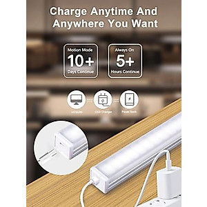 GYTBL Under Cabinet Lighting Wireless 12inch Motion Sensor Light Indoor Closet Lights Motion Sensored Magnetic Closet Light Rechargeable Under Counter Lights for Kitchen Cupboard Wardrobe Stair-4 Pack