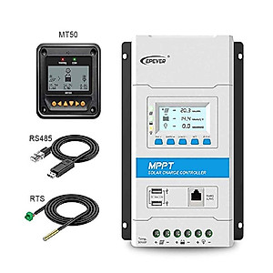 EPEVER Latest MPPT 40A Solar Charge Controller, 12V/24V TRIRON 4210N Intelligent Modular-Designed Regulator with Software Moblie APP -Updated Version of Tracer A/an Series&RS485&MT50&RTS