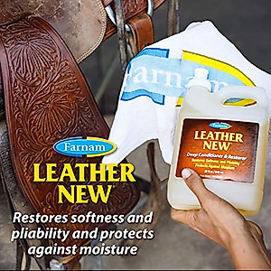 Farnam Leather New Deep-Cleaning Conditioner and Restorer for Saddles and Leather, 32 Ounces