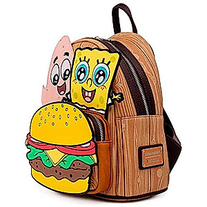 Loungefly Spongebob Squarepants Krabby Patty Group Womens Double Strap Shoulder Bag Purse