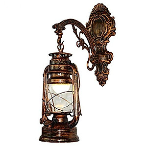 GAOZ Outdoor Lights Vintage LED Wall Lamp Barn Lantern Retro Kerosene Wall Light European Antique Style for Home,Garden,Yard,Decorations