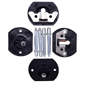 Yoogu 4 Sets Furniture Connector Pin Style Replacements Part Sofa Couch Sectional Connector Black