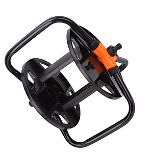 Yosoo Health Gear Hose Winding Reel, Garden Hose Reel Water Pipe Storage Rack Single Arm Hose Storage Reel for Garden Car Washing Watering